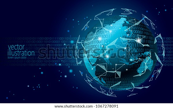 Global International Connection Information Data Exchange Stock Vector ...