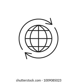 Global Line Icon Stock Vector (Royalty Free) 1009085023 | Shutterstock