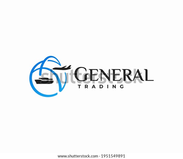 Global Logistics Industry Logo Design Global Stock Vector (Royalty Free) 1951549891