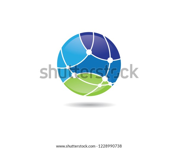 Global Logo Icon Illustration Stock Vector (Royalty Free) 1228990738 ...