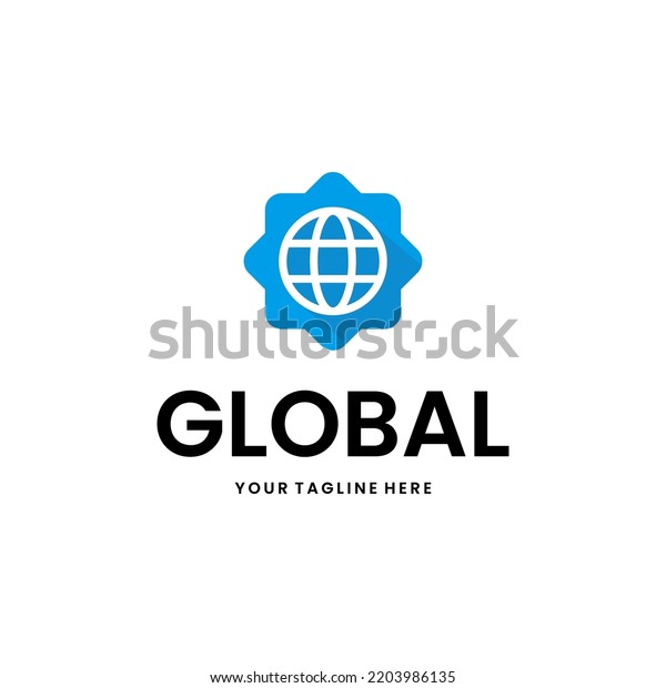 Global Logo Icon Template Design Vector Stock Vector (Royalty Free ...