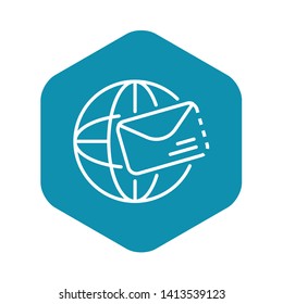 Global Mail Icon Outline Global Mail Stock Vector (Royalty Free ...