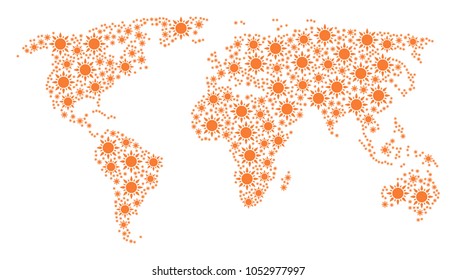 Global Map Concept Created Sun Design Stock Vector (Royalty Free ...