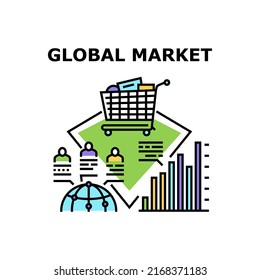 Global Market Vector Icon Concept Global Stock Vector (Royalty Free ...