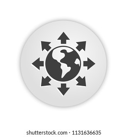 Global Navigation App Icon Stock Vector (Royalty Free) 1228606597 ...
