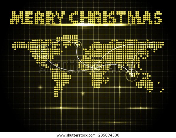 Global Network Connection Concept Merry Christmas Stock Vector (Royalty ...