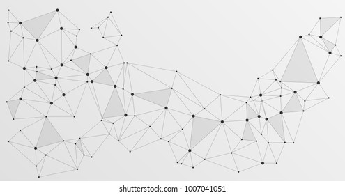 Network Connecting Dot Polygon Background Concept: เวกเตอร์สต็อก (ปลอด ...