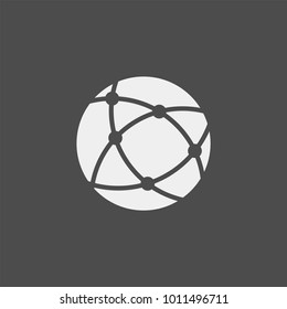 World Connection Globe Icon Vector Logo 스톡 벡터(로열티 프리) 1014719089 ...