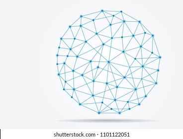 Global Network Iconabstract Spherevector Illustration Stock Vector ...