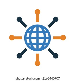 Global Network International Distribution Network Icon Stock Vector ...