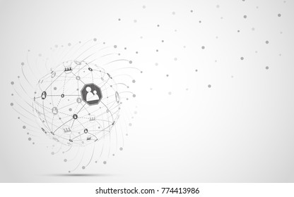 Global Network Isolated On Gray Background Stock Vector (Royalty Free ...