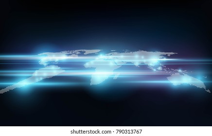 Global Network Connection Business Concept World Stock Vector (Royalty ...