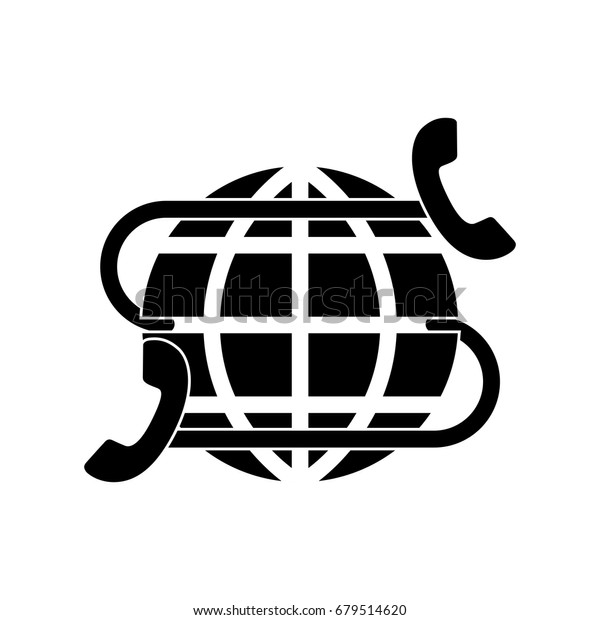 Global Phonecall Icon Stock Vector (Royalty Free) 679514620 | Shutterstock