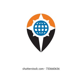 Global Point Logo Template Design Vector Stock Vector (Royalty Free ...