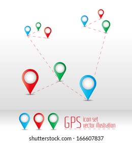 Global Positioning System Symbol Set Gps Stock Vector (Royalty Free ...