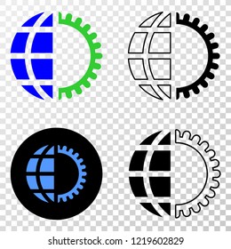 Global Service Eps Vector Pictogram Contour Stock Vector (Royalty Free ...