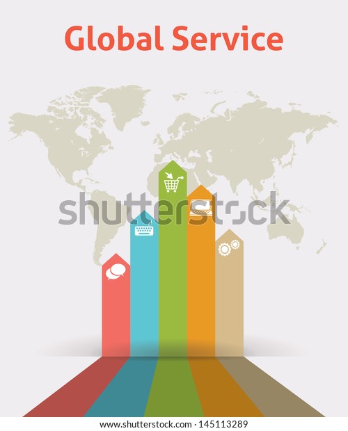 Global Service Idea Infographic Stock Vector (Royalty Free) 145113289