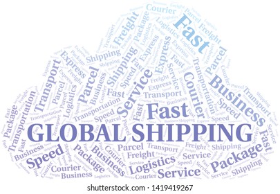 Global Shipping Word Cloud Wordcloud Made Stock Vector (Royalty Free ...