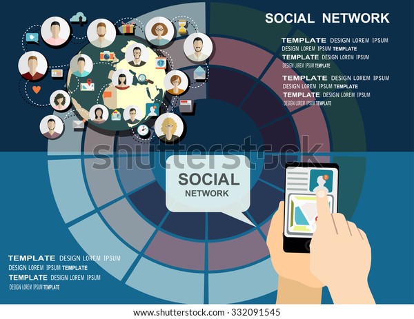 Global Social Network Abstract Scheme Stock Vector (Royalty Free ...