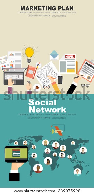 Global Social Network Abstract Scheme Business Stock Vector (Royalty ...