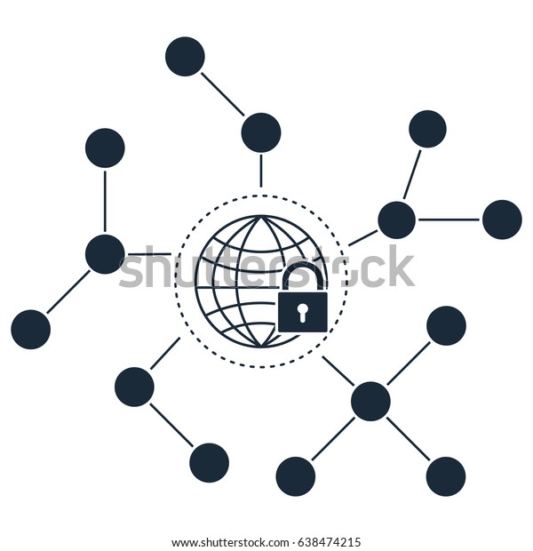Global Social Network Security Protection Vector Stock Vector (Royalty ...