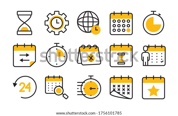 Global Sphere Calendar Icon Set Over Stock Vector (Royalty Free ...