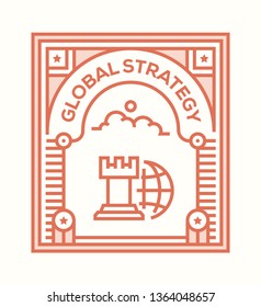 Global Strategy Icon Concept: vector de stock (libre de regalías ...