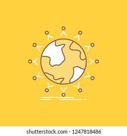 Global Student Network Globe Kids Flat Stock Vector (Royalty Free ...