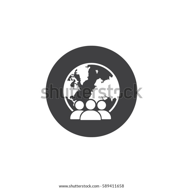 Global Team Icon Stock Vector (Royalty Free) 589411658 | Shutterstock