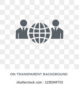 Global Team Icon Trendy Flat Vector Stock Vector (Royalty Free ...