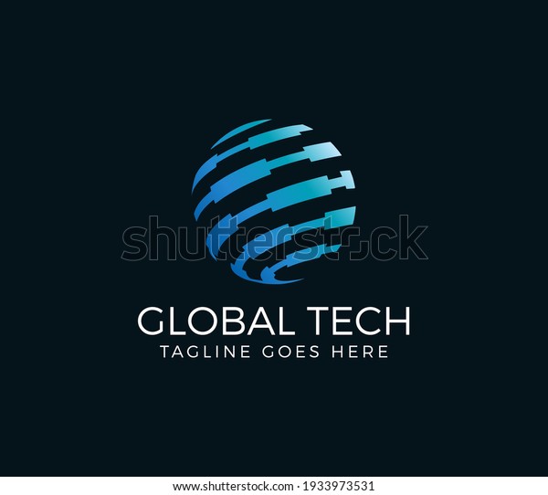 Global Technology Logo Design Illustration Stock Vector (Royalty Free ...