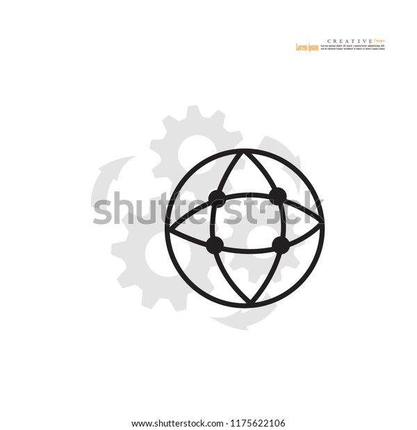 Global Technology Social Network Iconvector Illustration Stock Vector ... Global Technology Social Network Iconvector Illustration Stock Vector ...