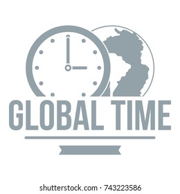 Global Time Logo Simple Illustration Global Stock Vector (Royalty Free ...