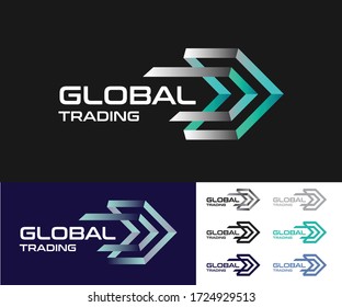 Global Trading Logo Vector Business Company Stock Vector (Royalty Free ...