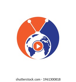 Global Tv Vector Logo Design Concept Stock Vector (Royalty Free ...