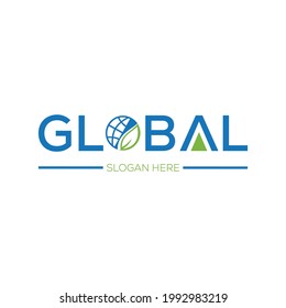 Global Typography Logo Design Vector File Stock Vector (Royalty Free ...