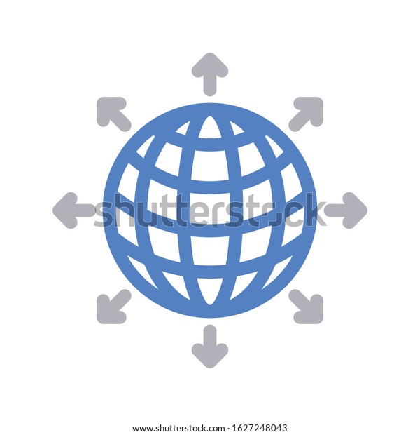 Global Vector Color Line Icon Stock Vector (Royalty Free) 1627248043 ...