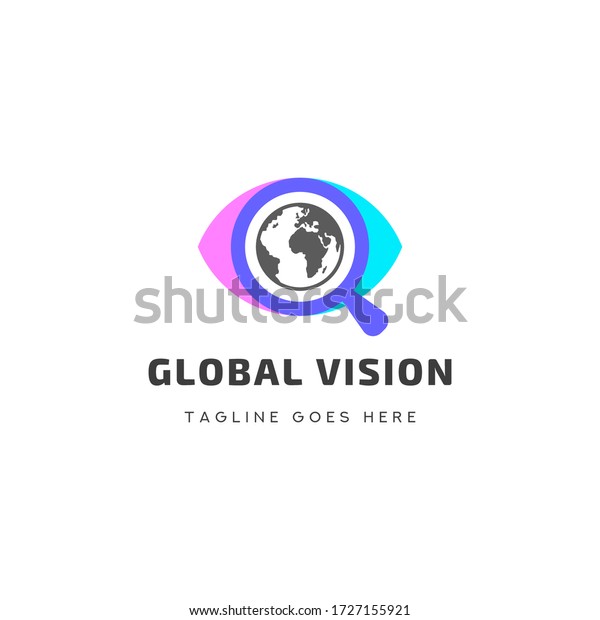 Global Vision Logo Template Design Stock Vector (Royalty Free ...