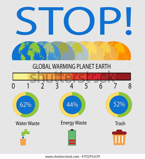 Global Warming Background Info Graphic Stock Vector (Royalty Free ...