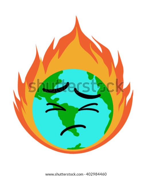 Global Warming Cartoon Vector Stock Vector (Royalty Free) 402984460