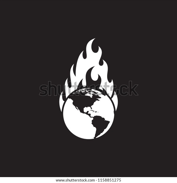 Global Warming Logo Icon Vector Template Stock Vector (Royalty Free ...