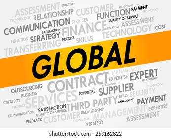 Global Word Cloud Business Concept Stock Vector (Royalty Free ...