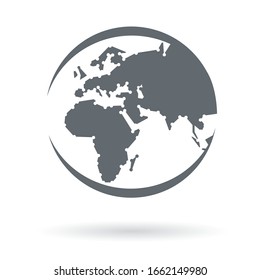 Global World Icon Symbol Vector Stock Vector (Royalty Free) 1662149980 ...