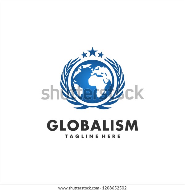 Globalism 2d Classic Modern Logo Design Stock Vector (Royalty Free ...