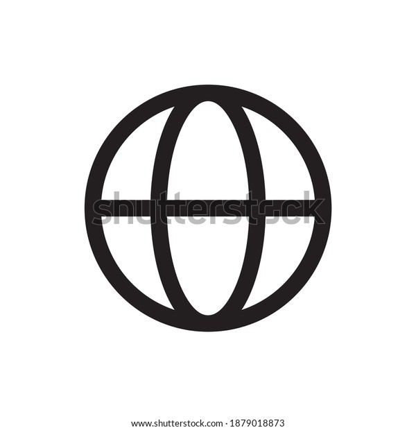 Globe Browser Icon Globe Sign Icon Stock Vector (Royalty Free ...