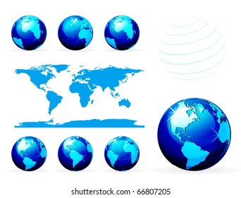 791 Different globe world views Images, Stock Photos & Vectors ...
