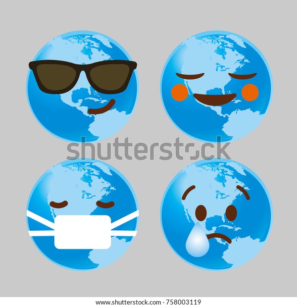 Globe Earth Emoji Icon Stock Vector (Royalty Free) 758003119 | Shutterstock