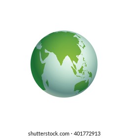 Globe Earth Icon Asia Stock Vector (Royalty Free) 401772913 | Shutterstock