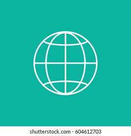 Globe Icon Linear Style Isolated Vector Stock Vector (Royalty Free ...