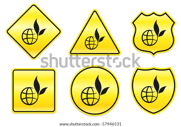 Globe Icon On Yellow Designs Original Stock Vector (Royalty Free) 57946531